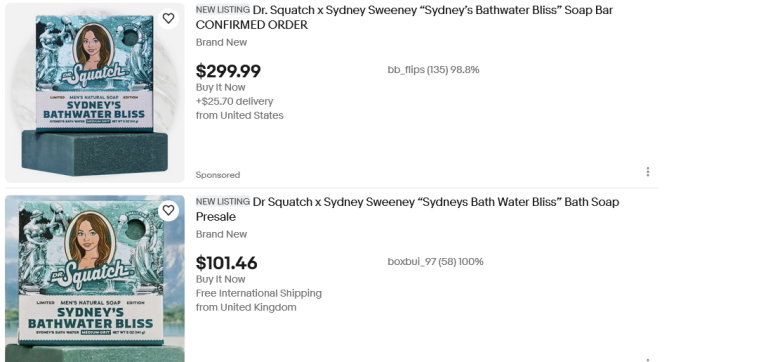 Sydney Sweeney’s Bathwater Soap Sells Out in Minutes, Resurfaces on ...